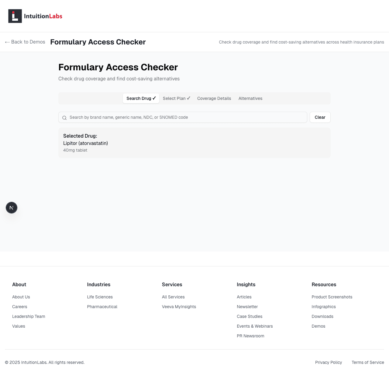 Formulary Access Checker | Healthcare Insurance Coverage Tool