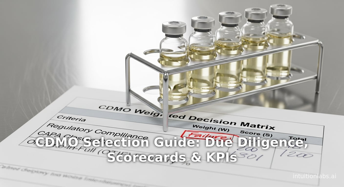 CDMO Selection Guide: Due Diligence, Scorecards & KPIs | IntuitionLabs