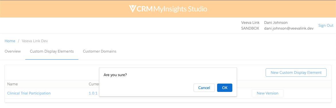 CRMMyInsights Studio: Custom Display Element Deletion Confirmation | Veeva MyInsights ...